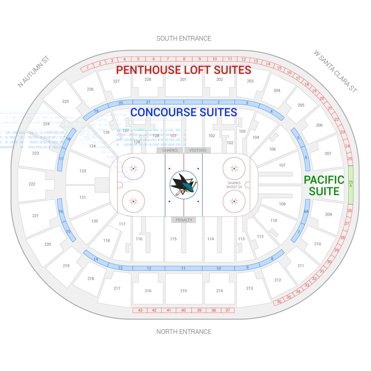 Where To Find SAP Center Premium Seating and Club Options