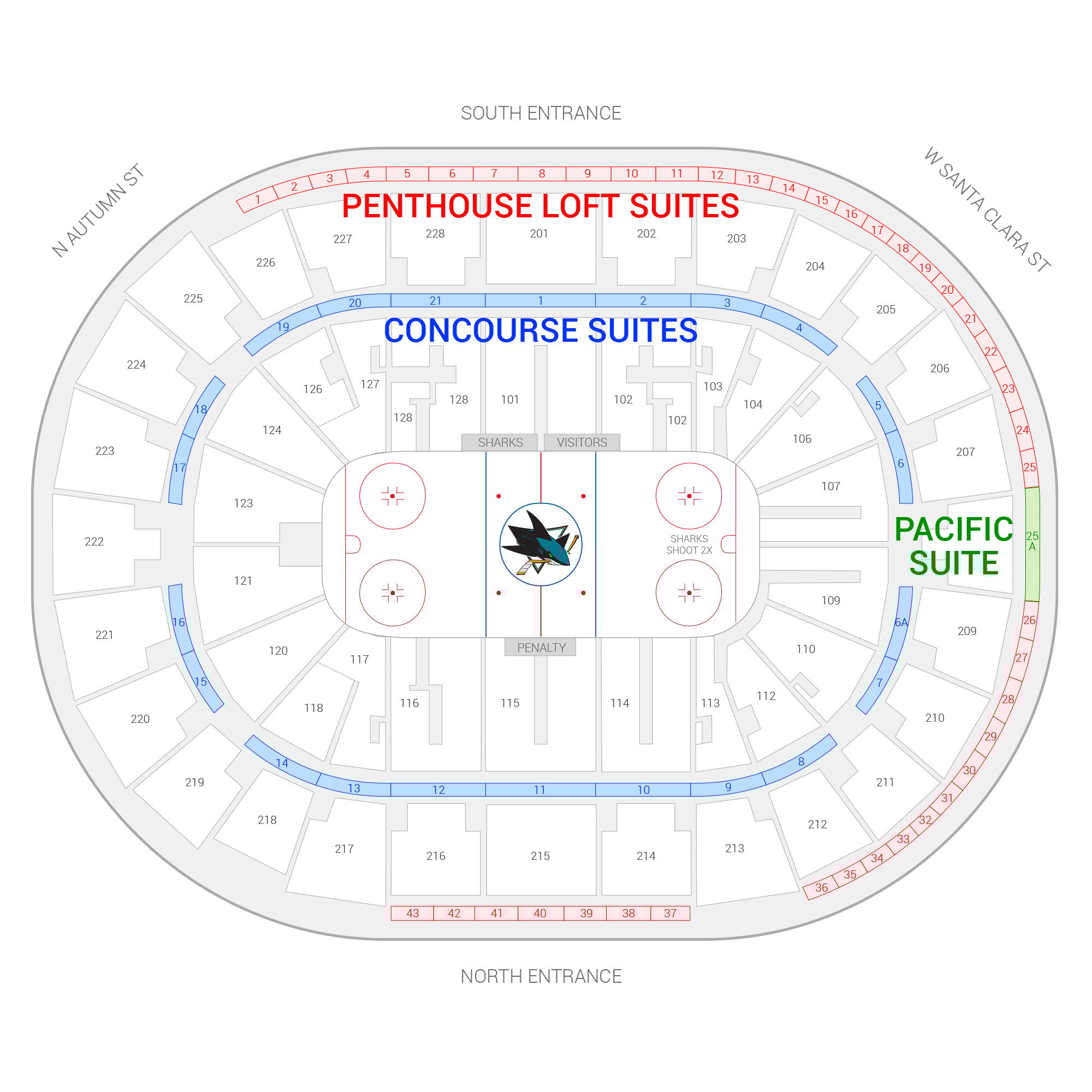Where To Find SAP Center Premium Seating and Club Options
