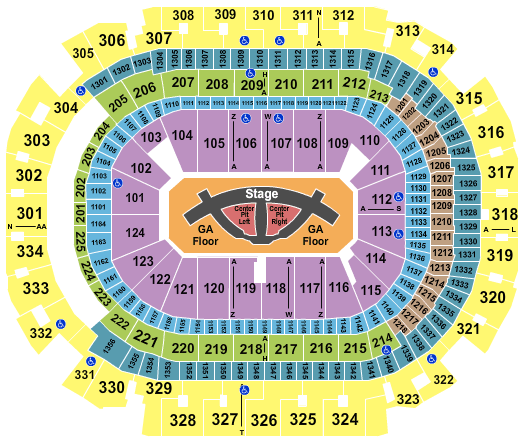 American Airlines Center Seating Chart + Rows, Seat Numbers and Club Seats