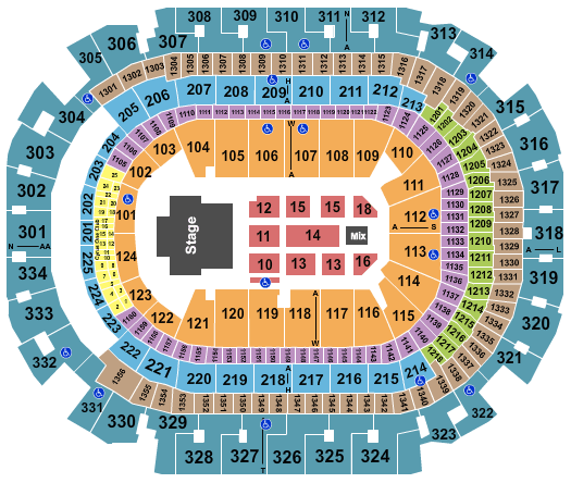 American Airlines Center Seating Chart + Rows, Seat Numbers and Club Seats