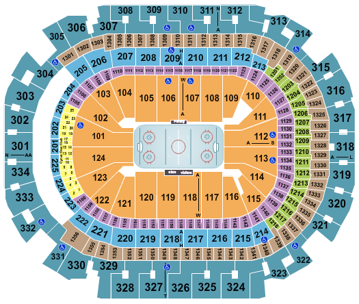 American Airlines Center Seating Chart + Rows, Seat Numbers and Club Seats