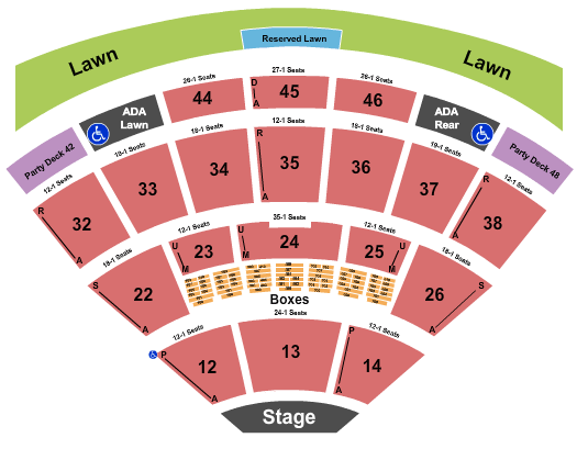 Blossom Music Center Seating Chart + Rows, Seats and Club Seats