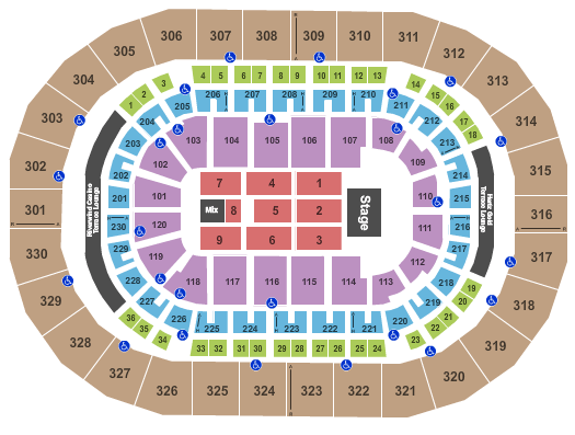 Chesapeake Energy Arena Seating Chart + Rows, Seats and Club Seats