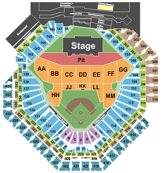 Citizens Bank Park Seating Chart + Rows, Seats and Club Seats