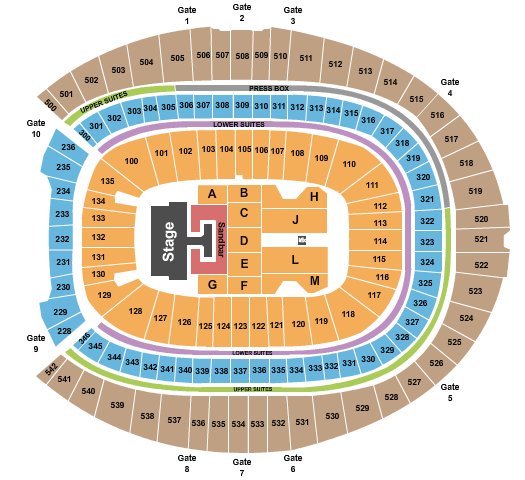 Empower Field At Mile High Seating Chart + Rows, Seat Numbers and Club ...