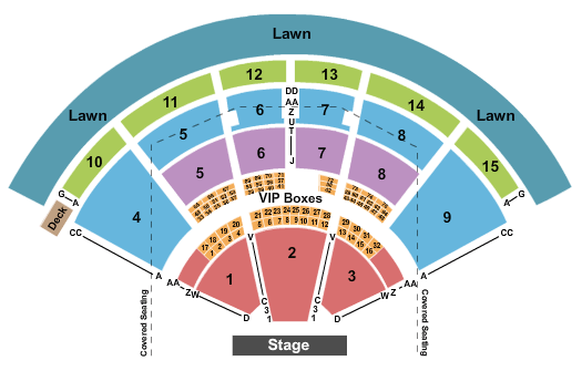 PNC Music Pavilion Seating Chart + Rows, Seats and Club Seats