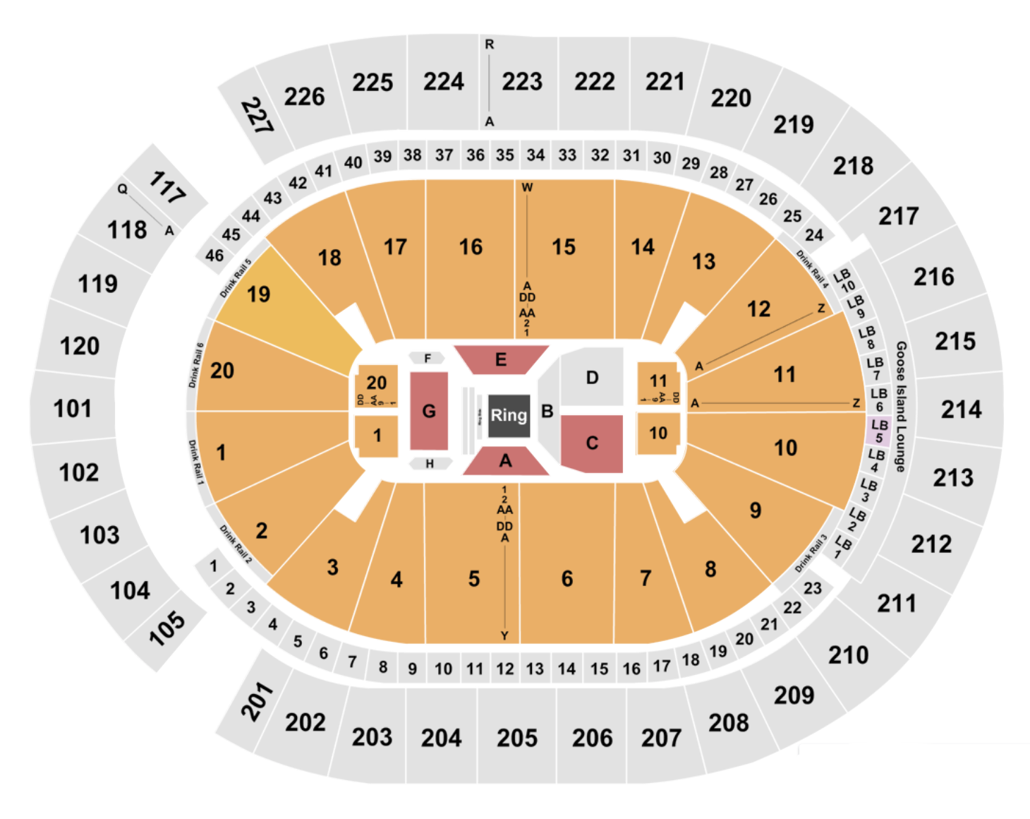 T - Mobile Arena Seating Chart + Section, Row & Seat Number Info