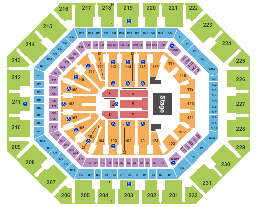 Footprint Center Seating Chart + Rows, Seat Numbers and Club Seats