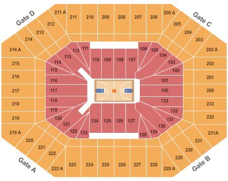 Dean E. Smith Center Seating Chart + Rows, Seats and Club Seats